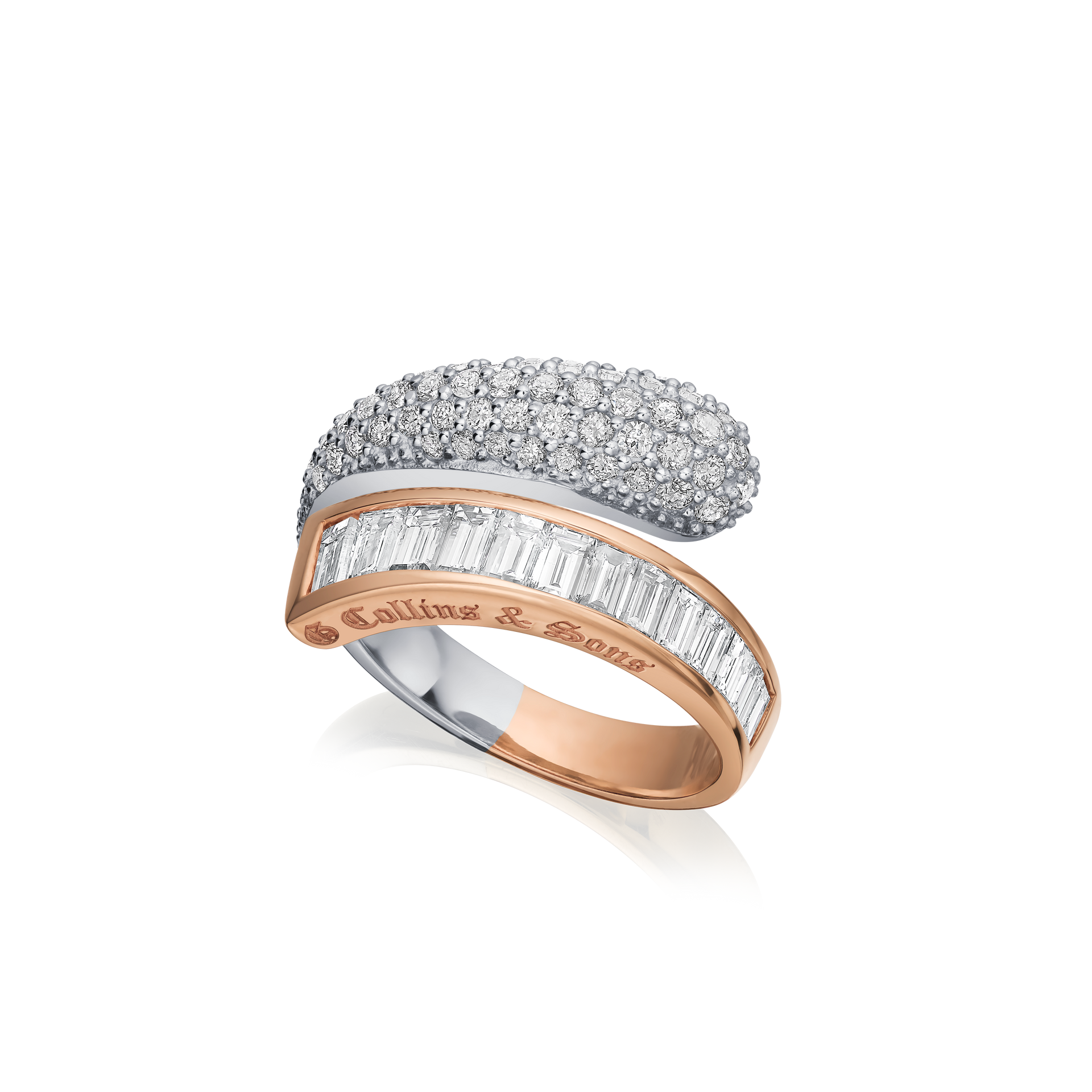 Infinity Collection 18ct Rose Gold and Platinum Mini Zoë Ring – G ...